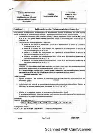 Manuel de révision bac pratique - REVISION BAC PRATIQUE 2023 MATIERE : INFORMATIQUE ENSEIGNANT ...