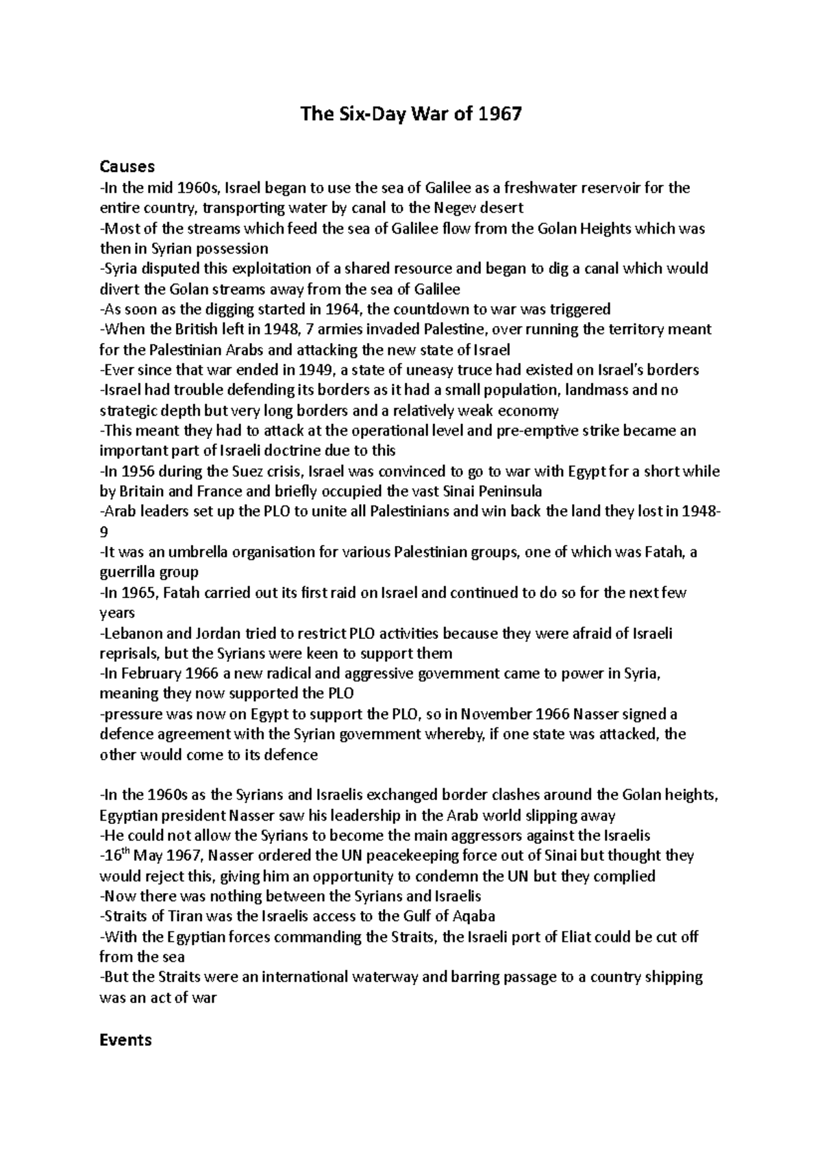 The Six-Day war - 6 day war notes palestine - The Six-Day War of 1967 ...