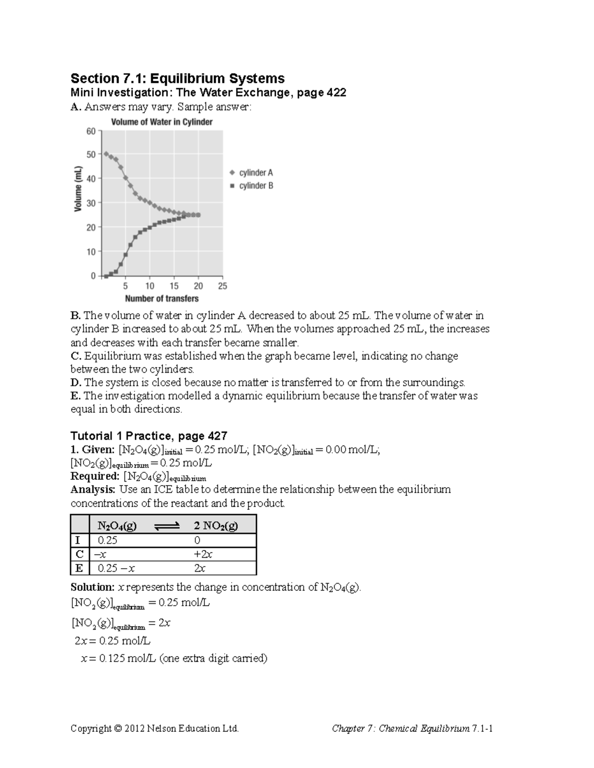 Solutions 7 - whats up - Section 7: Equilibrium Systems Mini ...