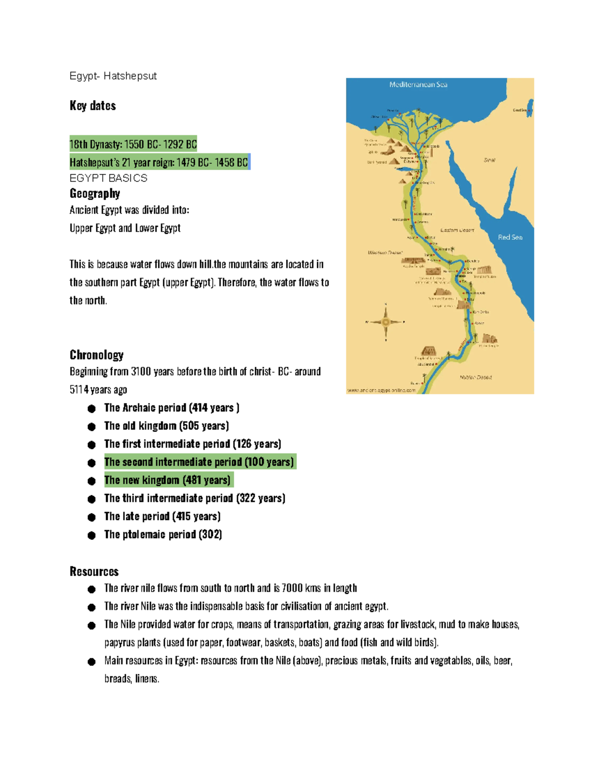 Egypt-Hatshepsut - General Notes of Hatshepsut - Studocu