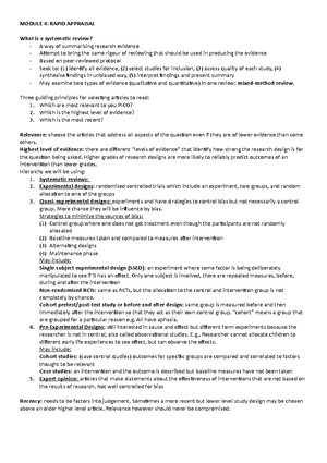 Module 2 answerable questions - MODULE 2: Formulating answerable ...