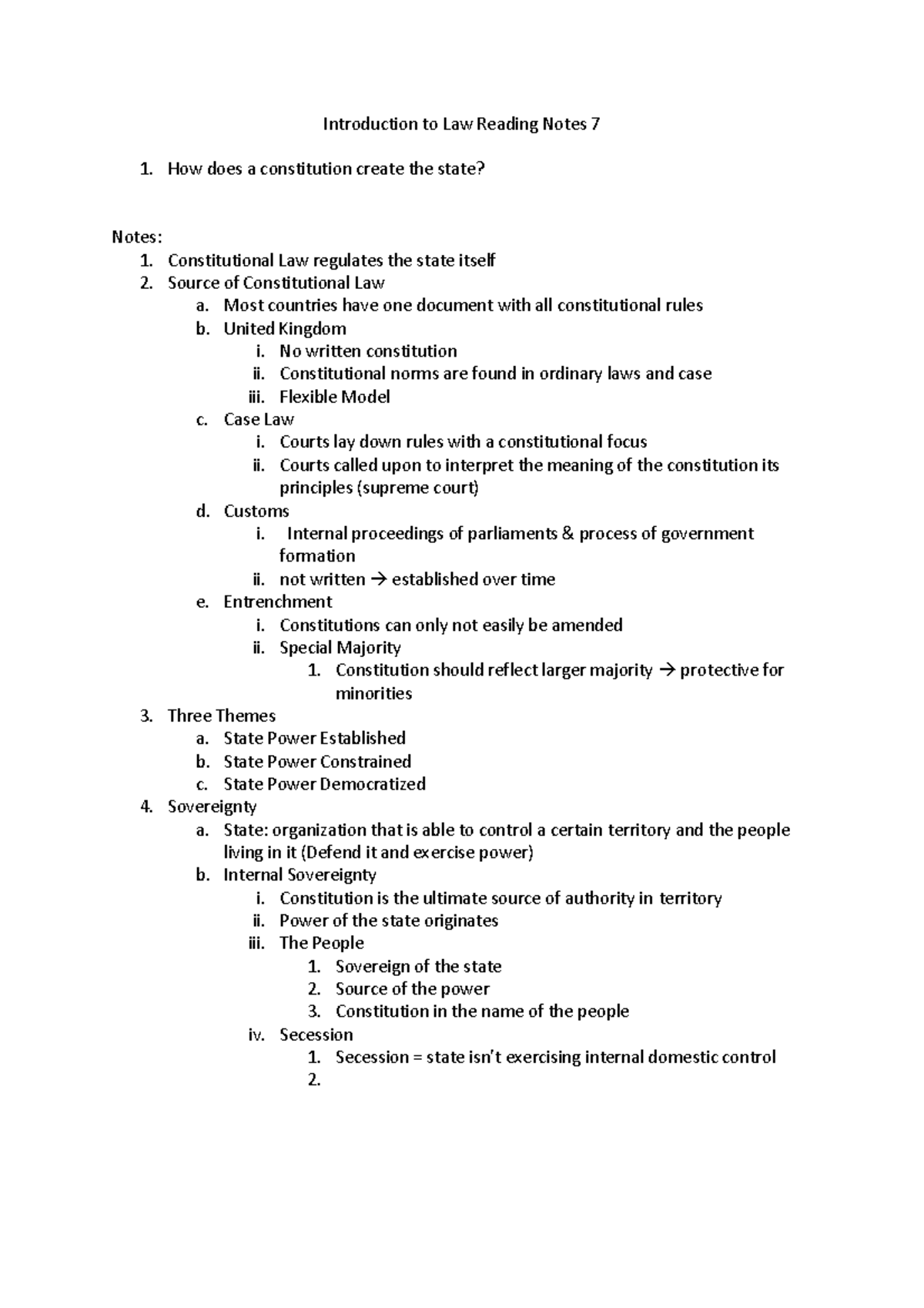 Introduction to Law Lecture 7 - Introduction to Law Reading Notes 7 1 ...