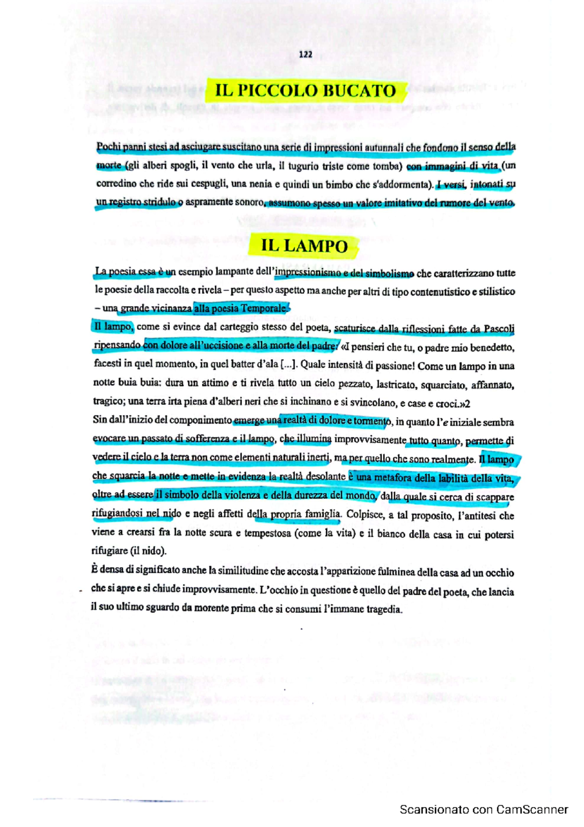Analisi e parafrasi G. Pascoli - Il piccolo bucato, Il lampo, Il tuono ...