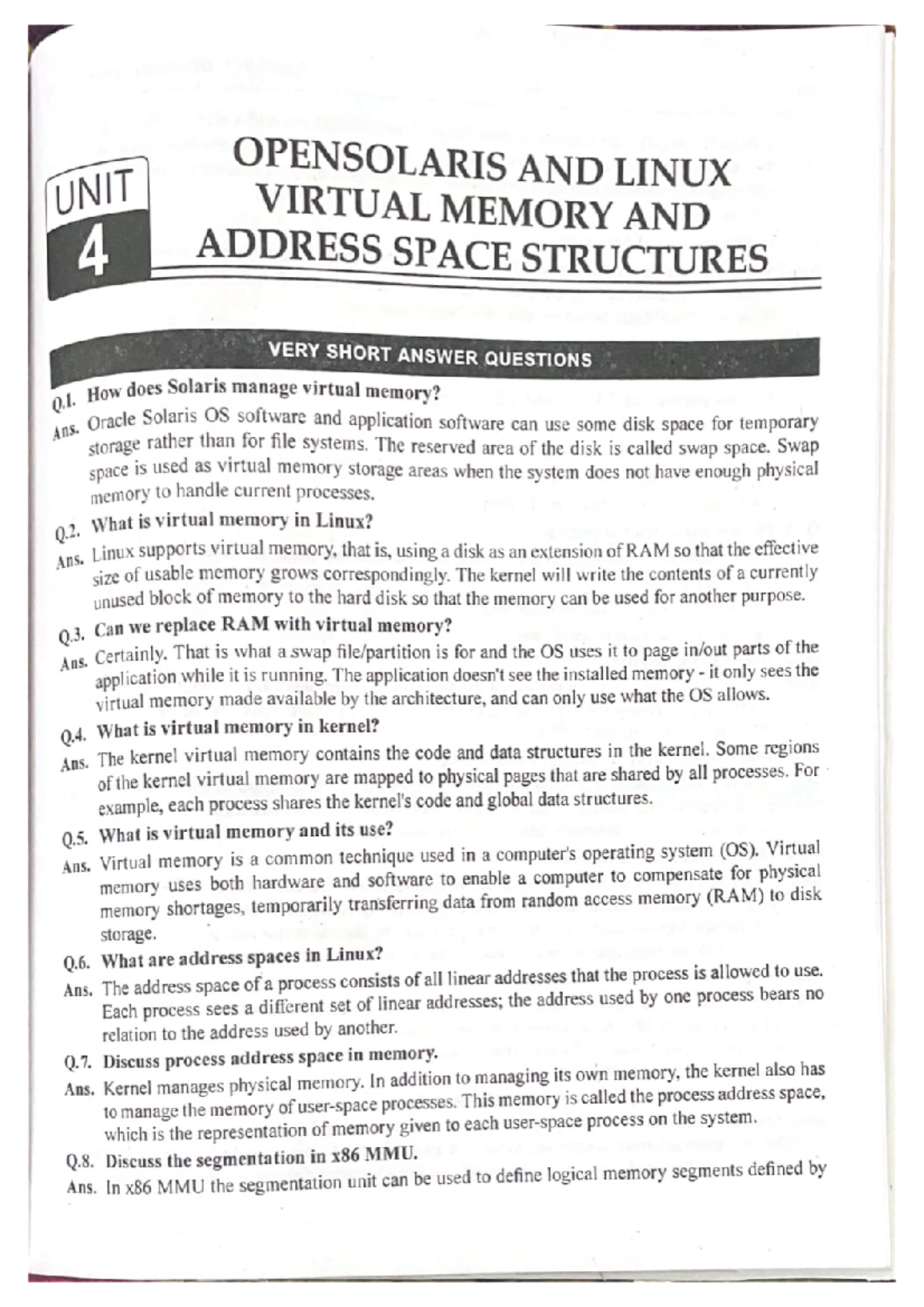 Os 4 - Advanced Operating System notes - B.Tech - Studocu