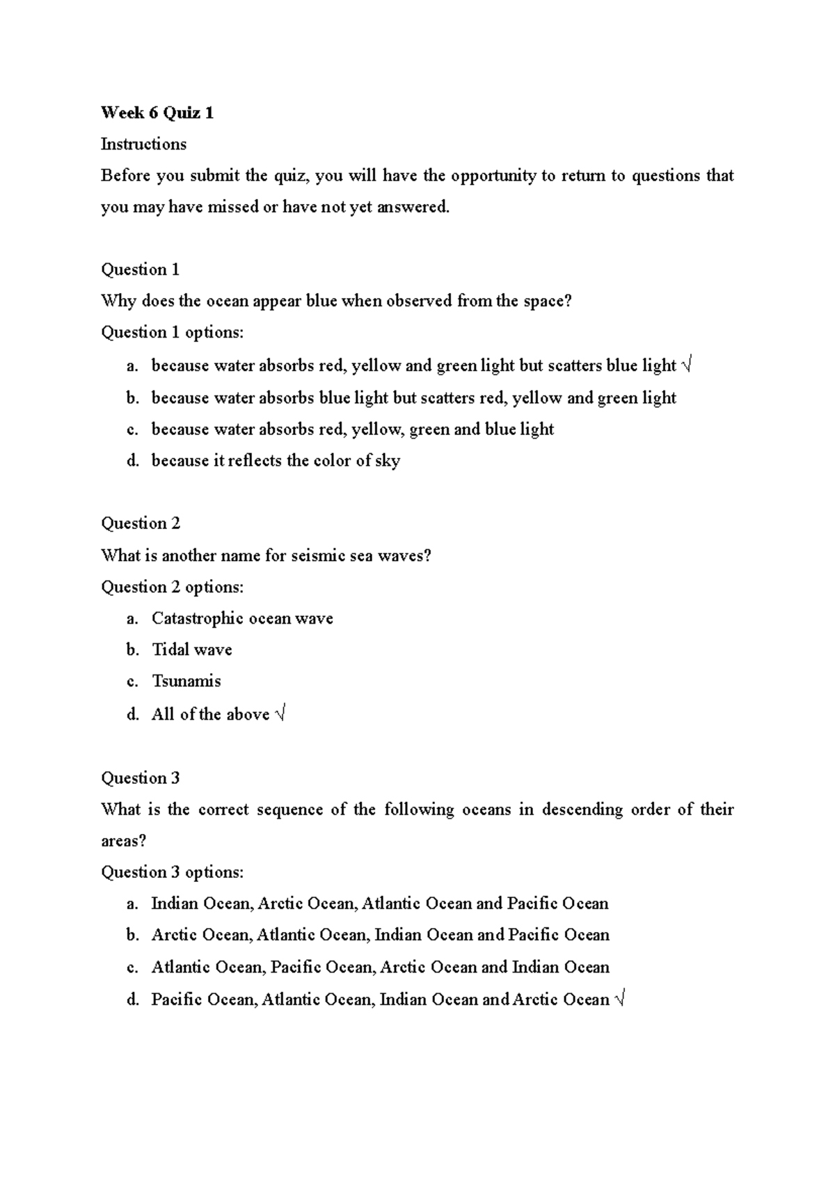 Week 6 Quiz 1 Concepts of GIS and Remote Sensing in Environmental ...