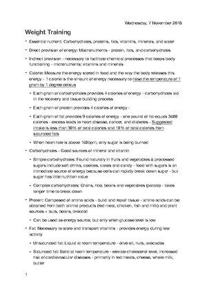 Revised Weights Syllabus - WEIGHT TRAINING: PHED 102A 1 Unit ...