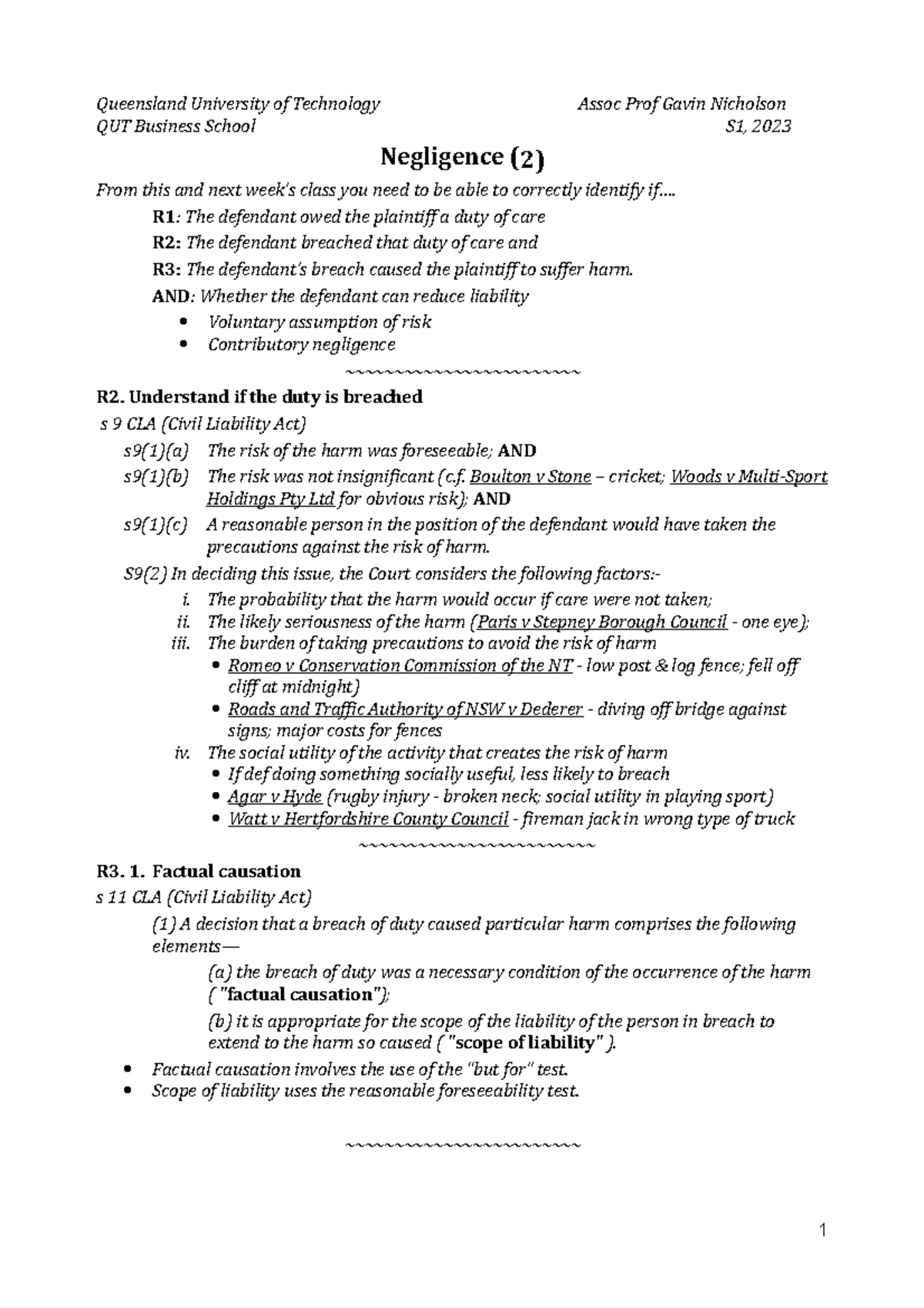 23S1.08 BSB151 Checklist - Queensland University of Technology Assoc ...