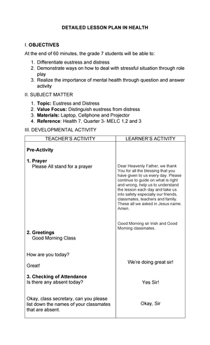Cot lesson plan 3rd grading - LESSON EXEMPLAR IN ENGLISH VI 3rdt ...