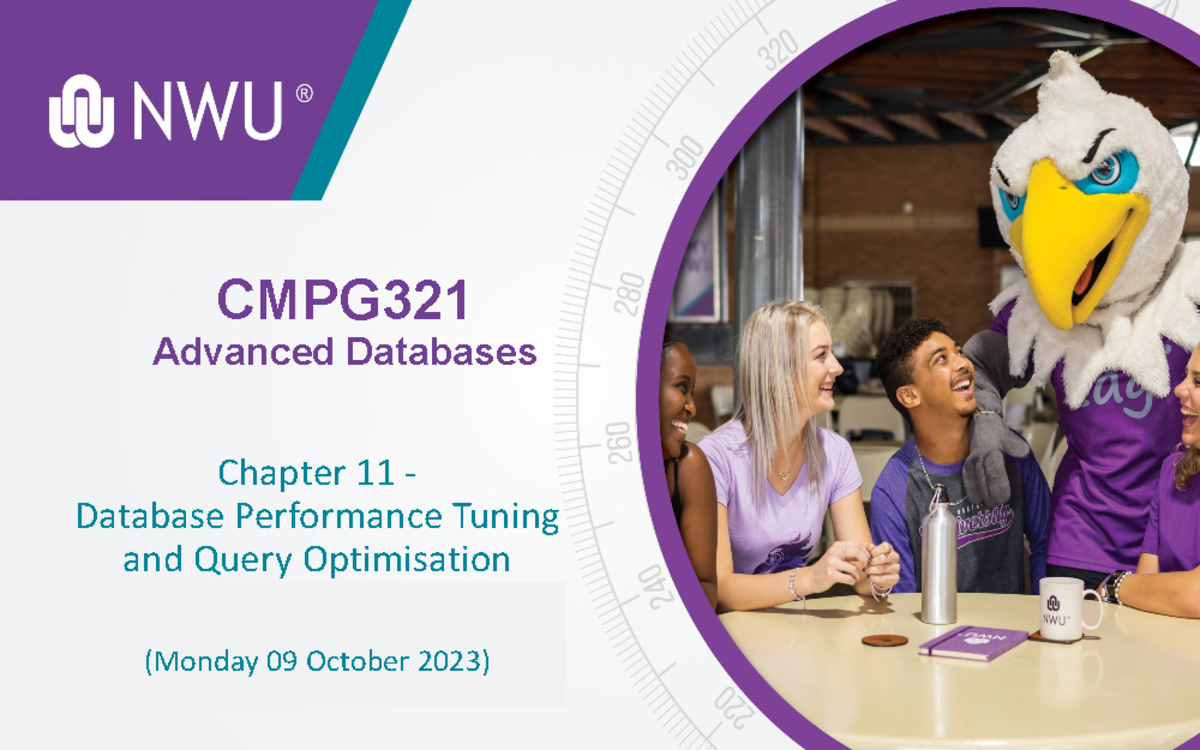 SU6_slides of the work - CMPG Advanced Databases Chapter 11 - Database Performance Tuning and ...