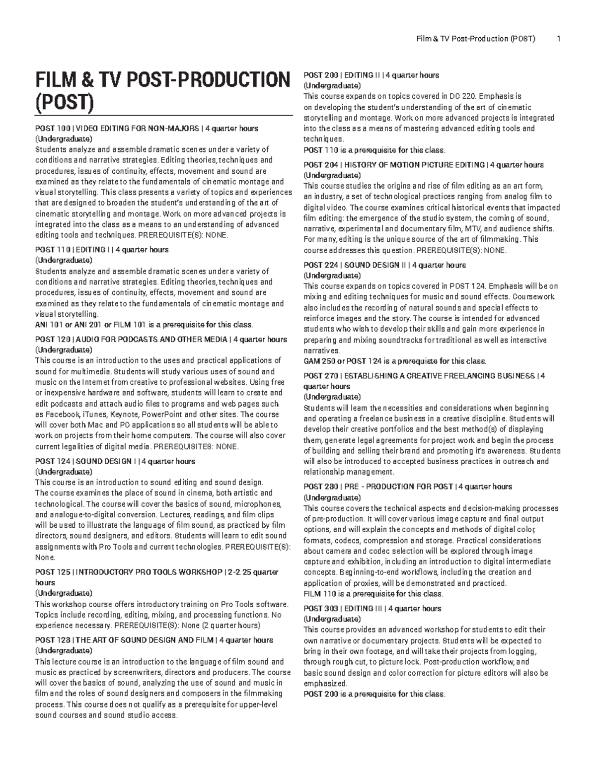 Post - Motion Picture Visual Post Production 1 - FILM & TV POST ...