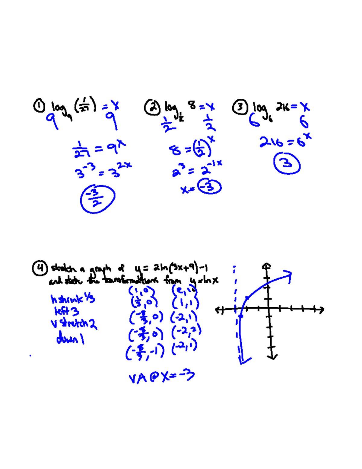 3.4 Notes - 3 Properties of Logarithmic Functions Learning Targets ...