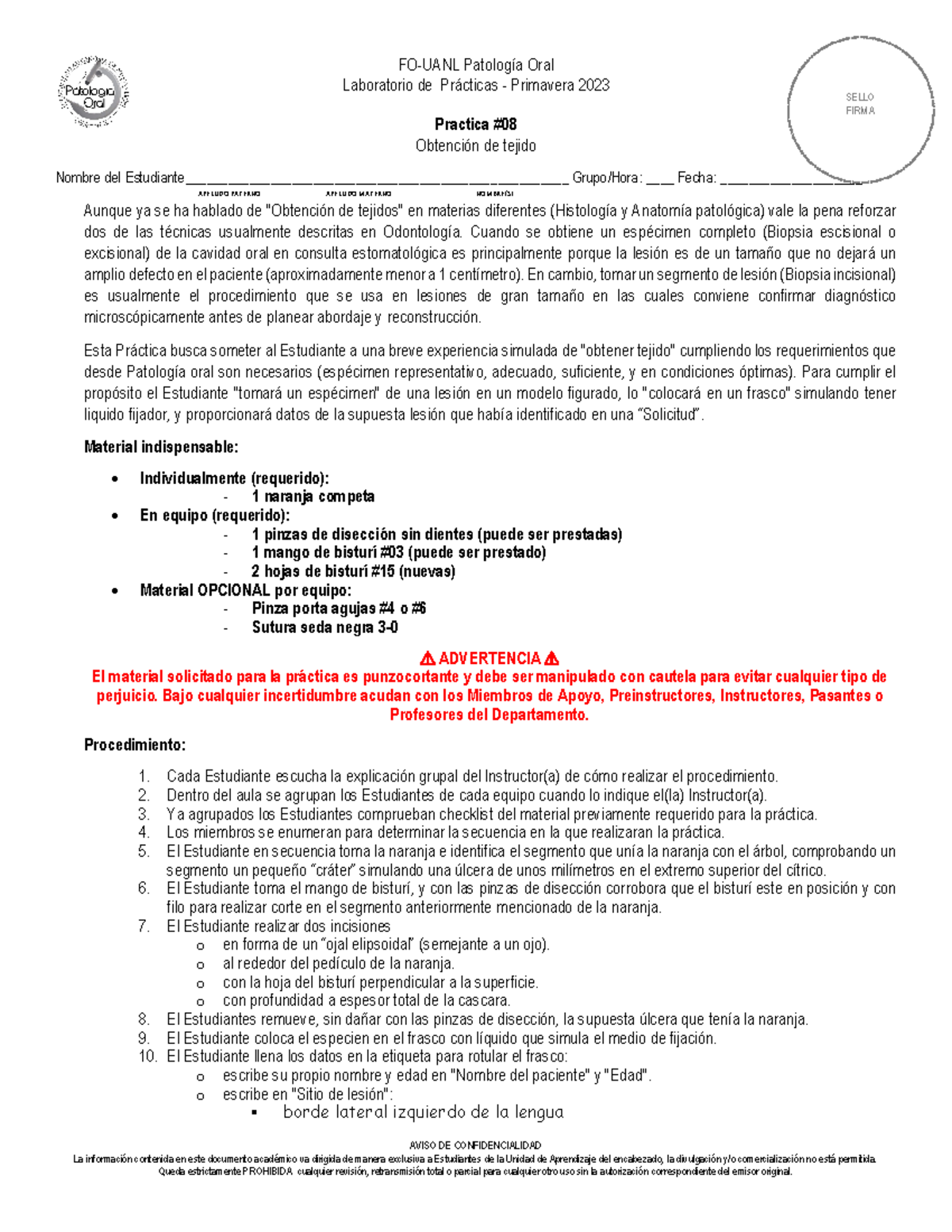 Práctica 08 (Pato II) - Practicas - FO-UANL Patología Oral Laboratorio ...