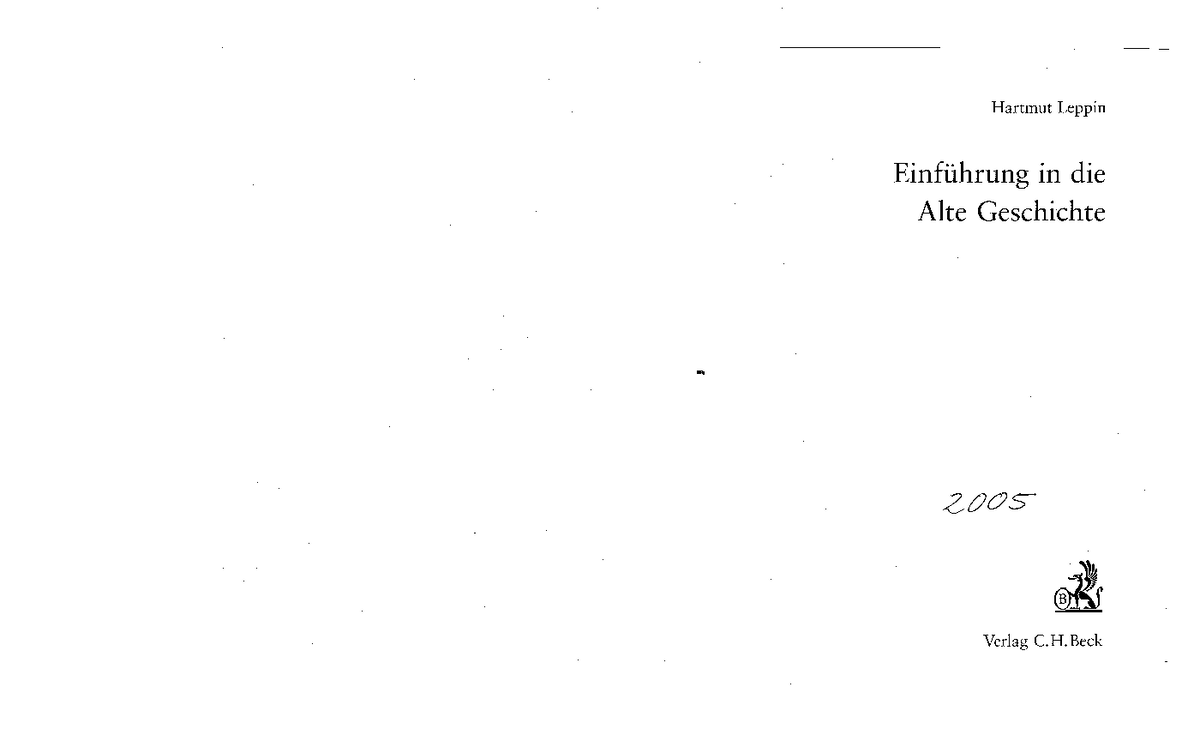 Leppin, Hartmut Einführungin die Alte Geschichte - Antike/AG Geschichte ...