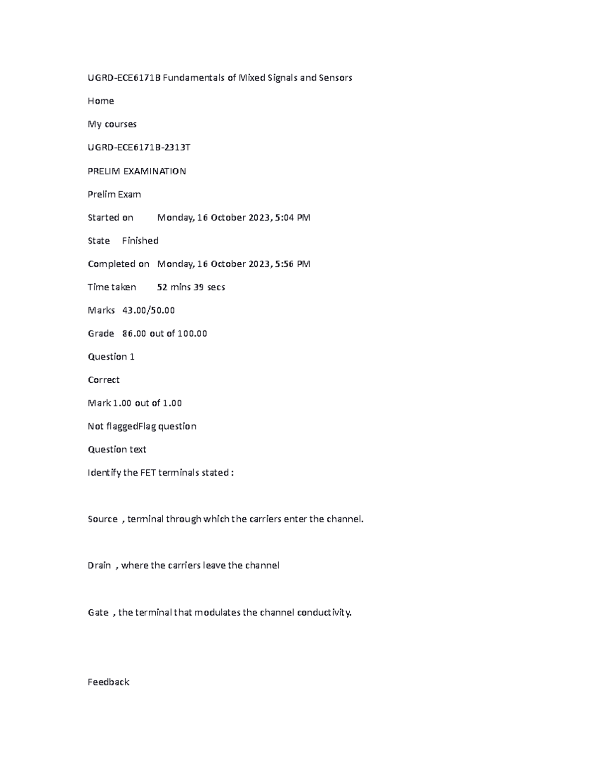 Ugrd Ece6171b Fundamentals Of Mixed Signals And Sensors Ugrd Ece6171b Fundamentals Of Mixed