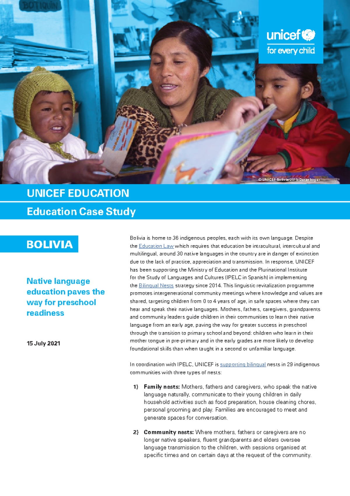 Native language education paves the way for preschool readiness ...