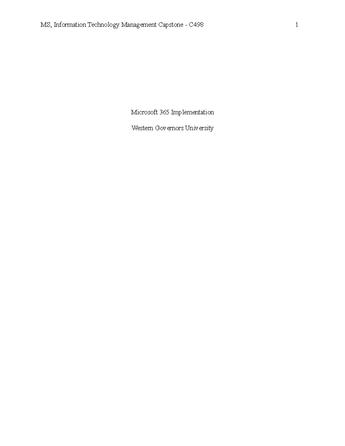 Task 2 APA -Capstone - MS, Information Technology Management Capstone ...
