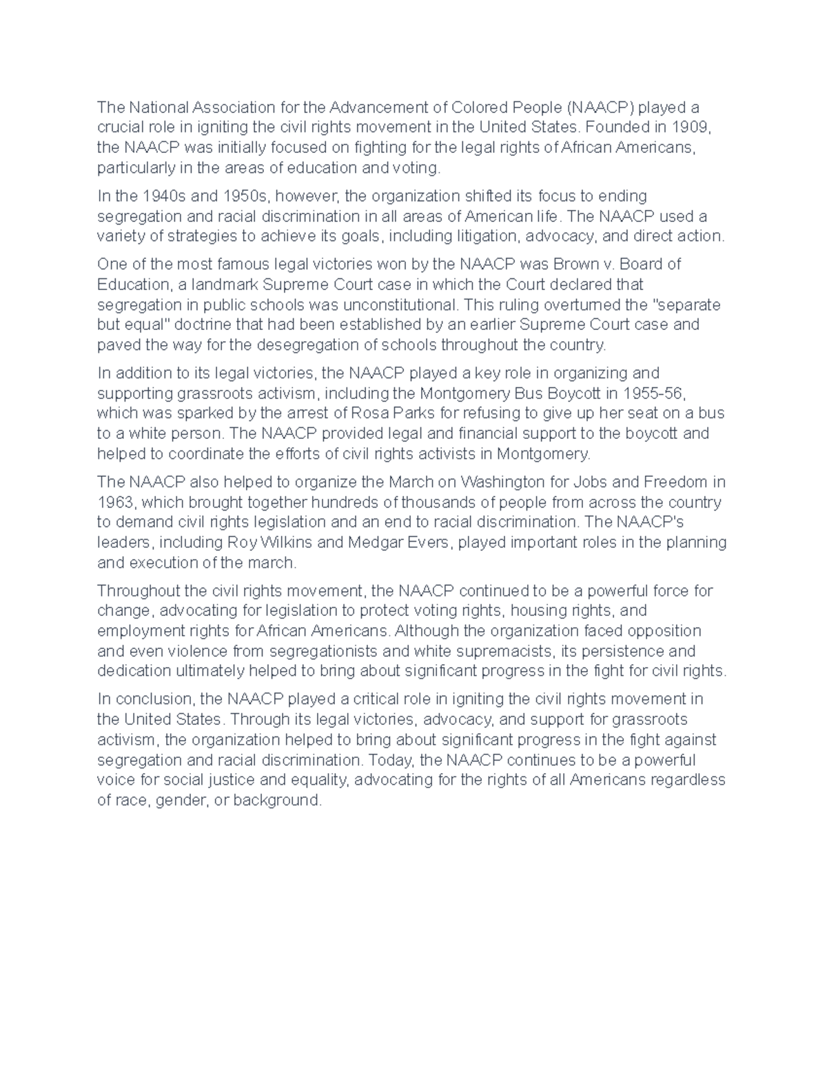 How the Naacp Ignited the Civil Rights Movement - The National ...