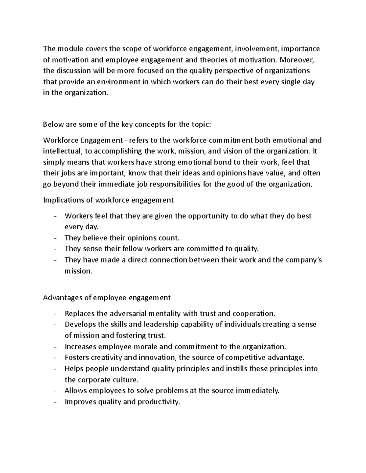 The Scope Of Employee Empowerment LMO - The module covers the scope of ...