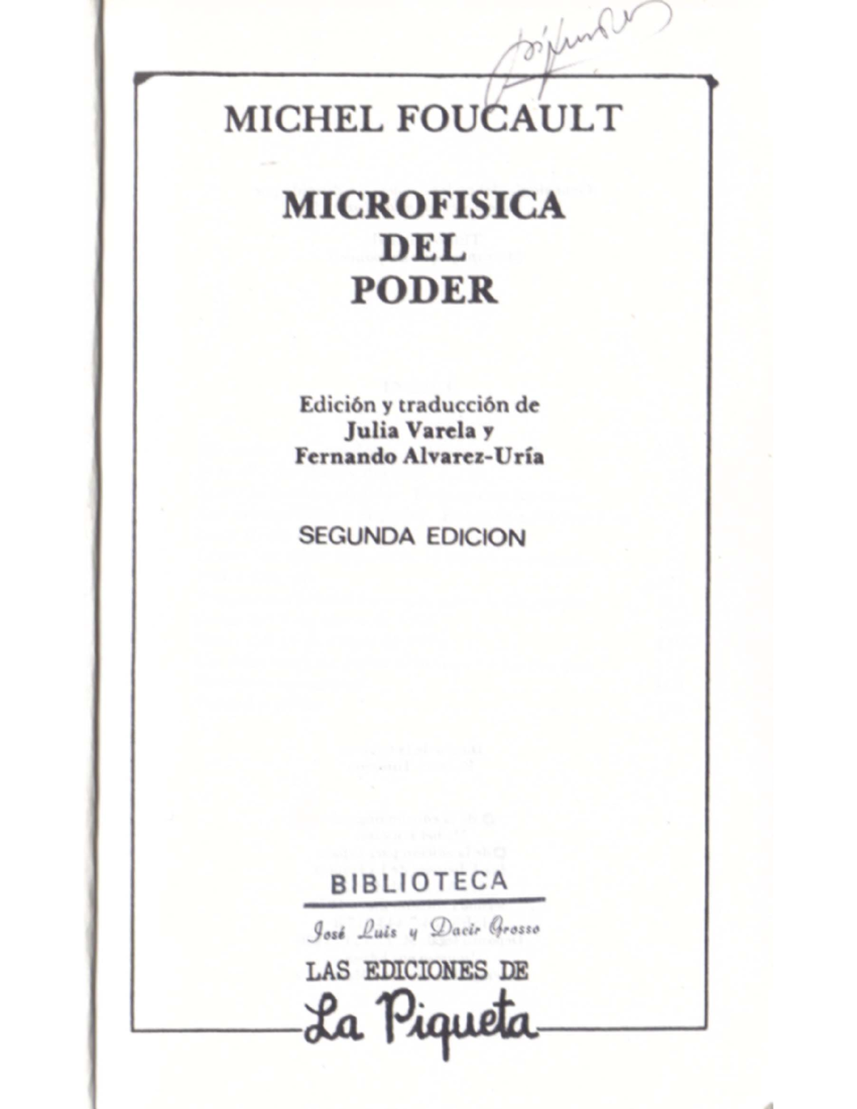 Foucault microfisica del poder-cuerpo - Antropología y Sociología de la ...
