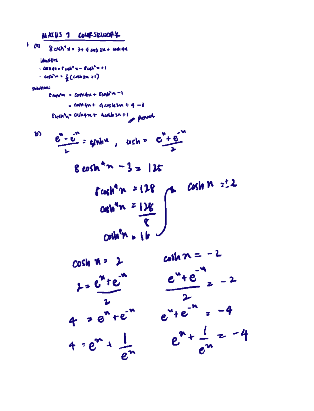 Assignment Maths 1 Coursework 2019/2020 Eng1967 - COMP23420 - Studocu