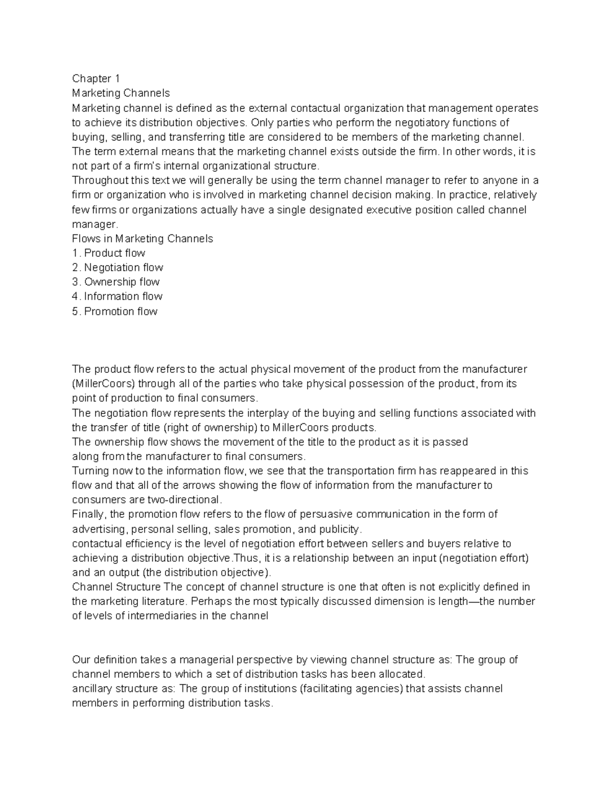 Chapter 1 - The lecture for marketing channel - Chapter 1 Marketing ...