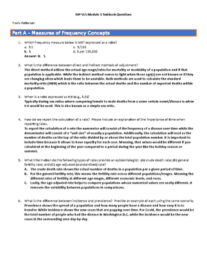 Chapter 7 Epidemiology TExtbook Questions SNHU - 7-2 Textbook Questions ...