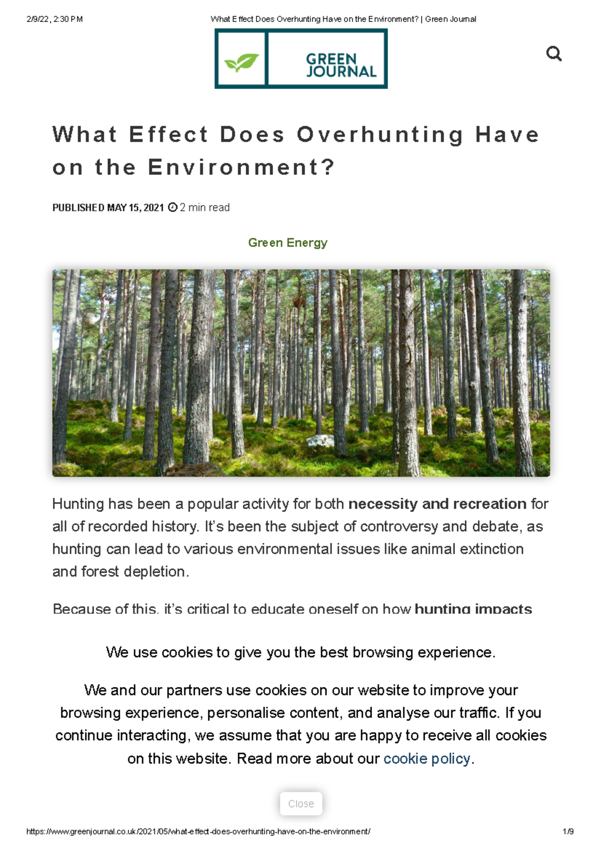 What Effect Does Overhunting Have on the Environment Green Journal ...