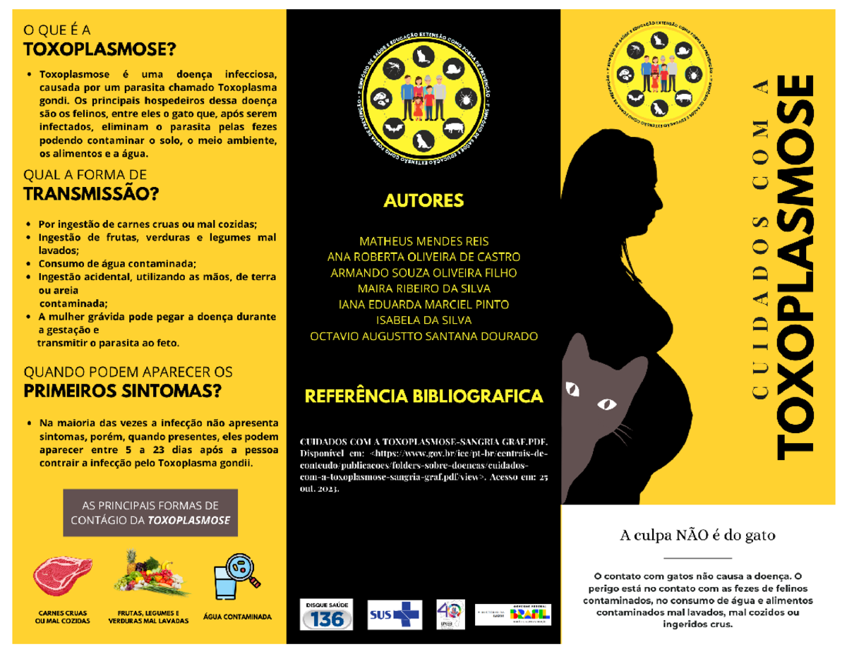 Folder - Toxoplasmose - Resumo Histologia e Embriologia - Studocu