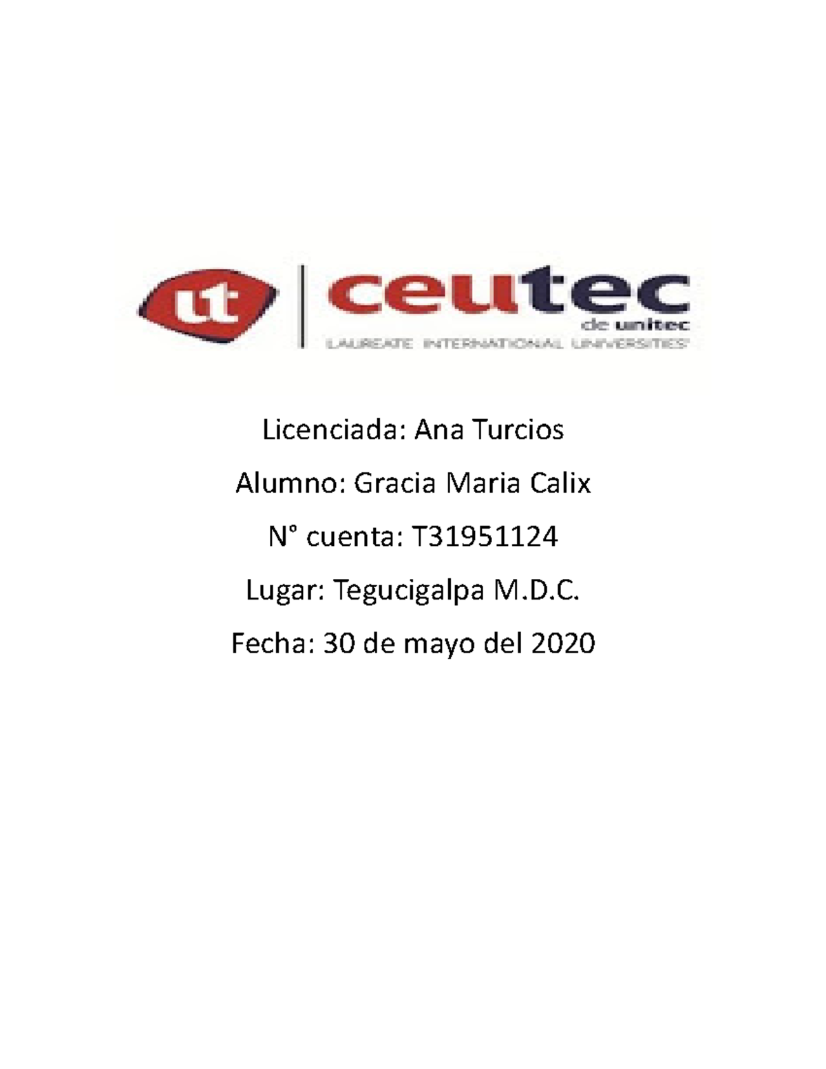 Robotica para la ciencia - Licenciada: Ana Turcios Alumno: Gracia Maria ...