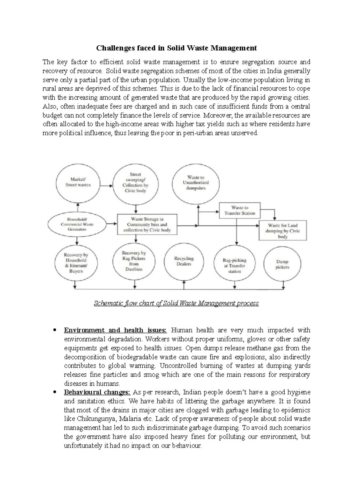 Challenges faced in Solid Waste Management - Solid waste segregation ...