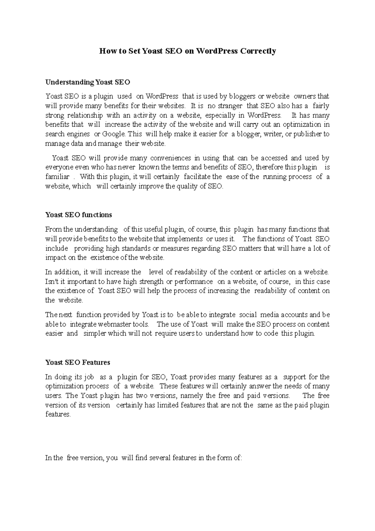 How to Set Yoast SEO on Word Press Correctly - How to Set Yoast SEO on WordPress Correctly - Studocu