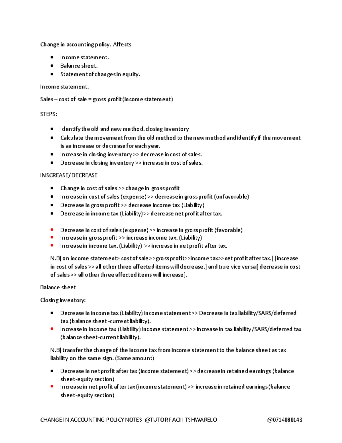 Auto Recovery save of Change in accounting policy - CHANGE IN ...