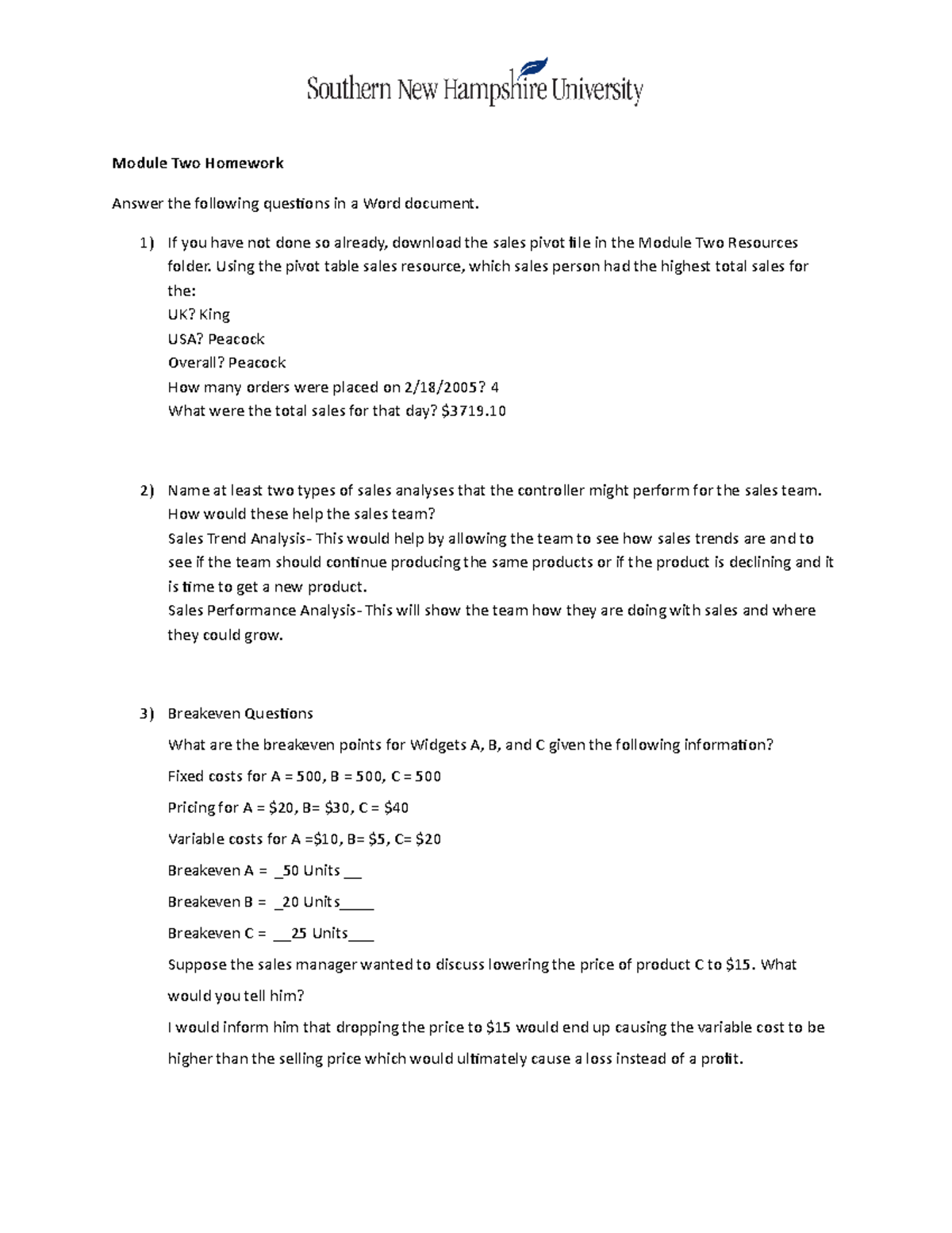 ACC 340 Module Two Homework - Module Two Homework Answer the following ...