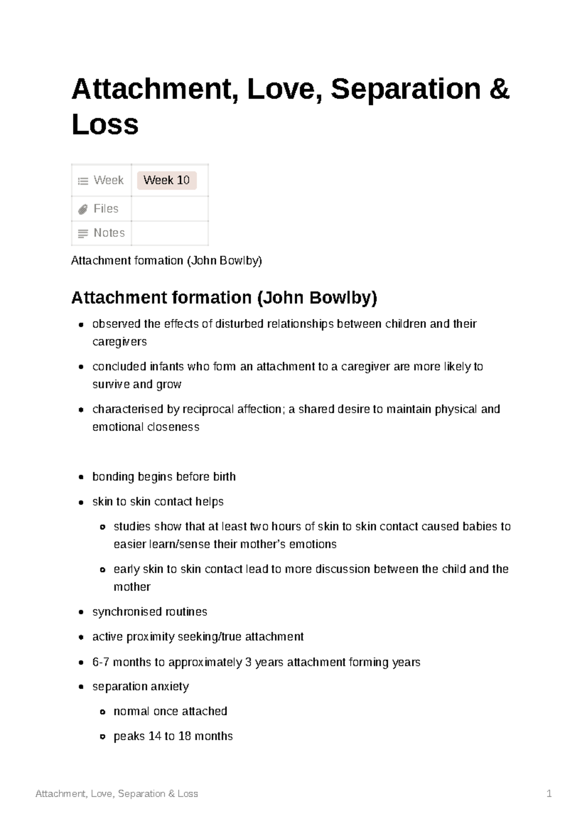 Attachment Love Separation Loss - Attachment, Love, Separation & Loss ...