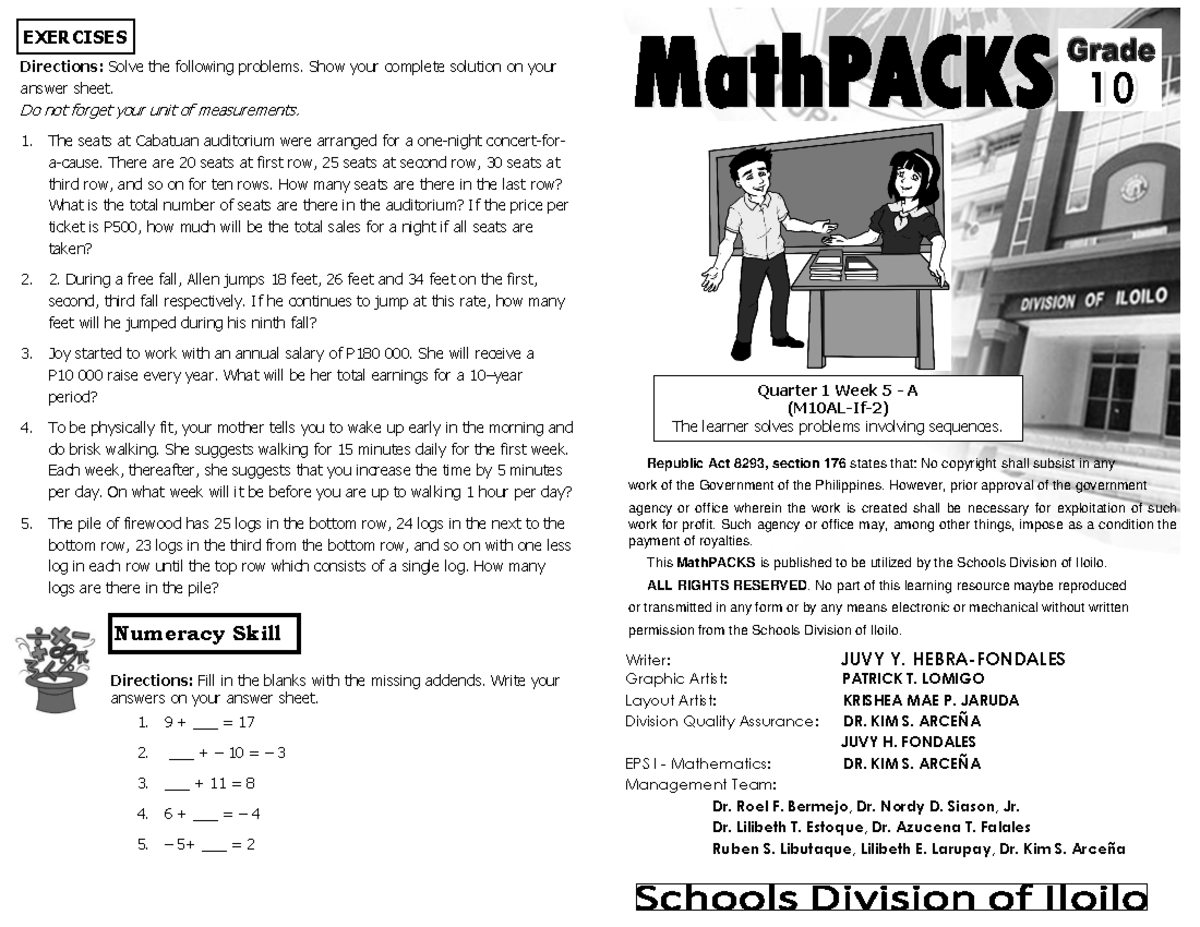 Math10 Q1Wk5-ABC final - Directions: Solve the following problems. Show ...