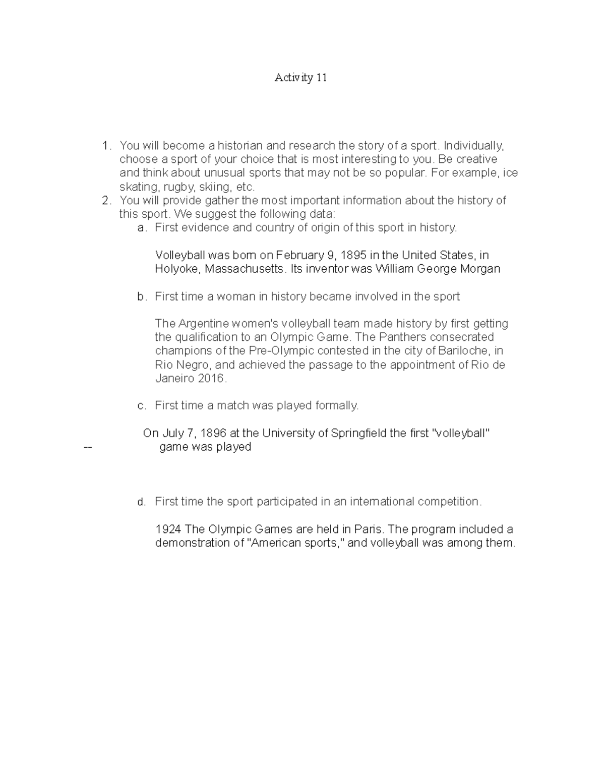 Act 11 - Actividad 11 - Activity 11 You will become a historian and ...