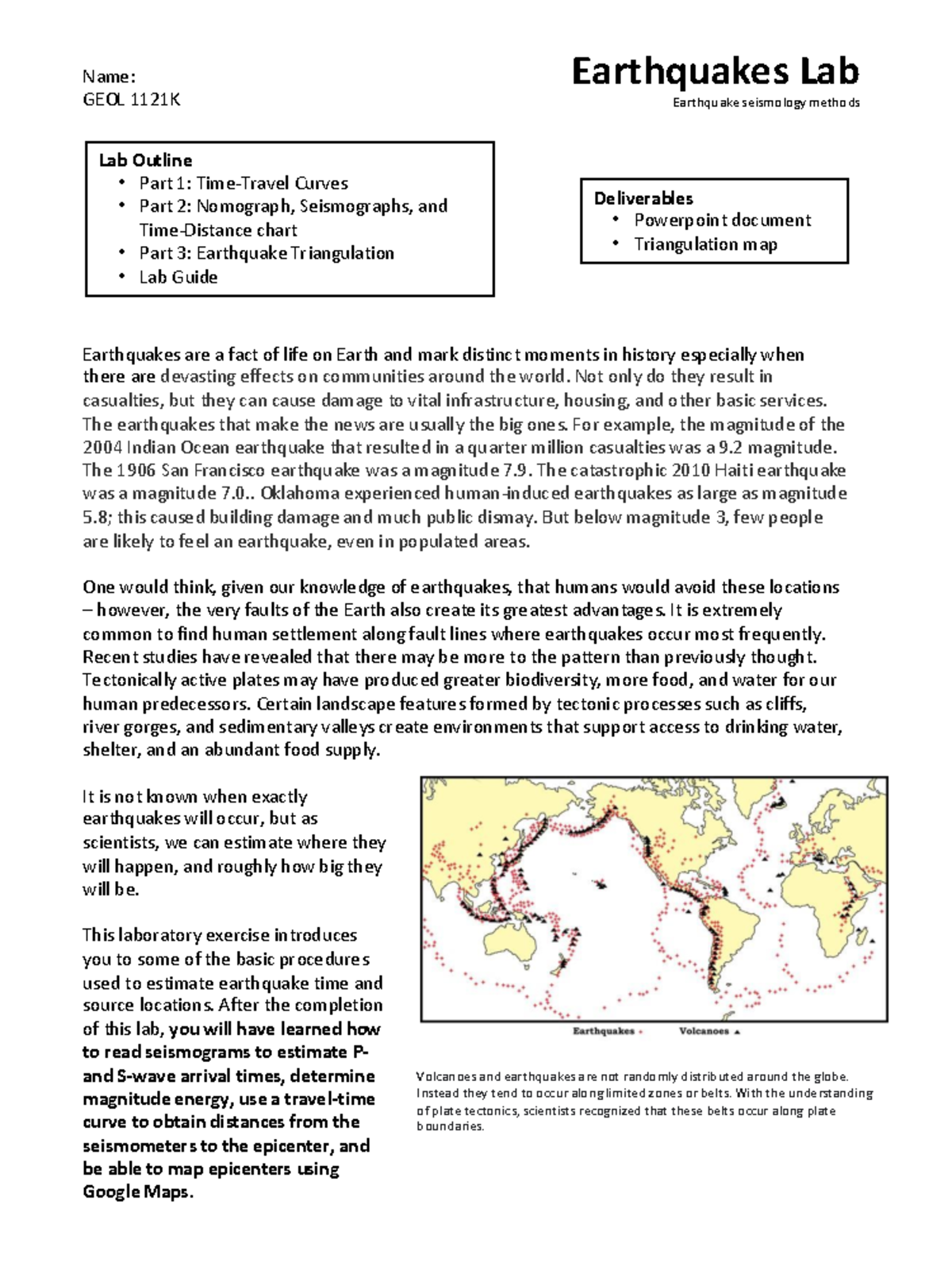 EQ Lab - Earthquake Lab - Earthquakes Lab ####### Earthquake seismology ...