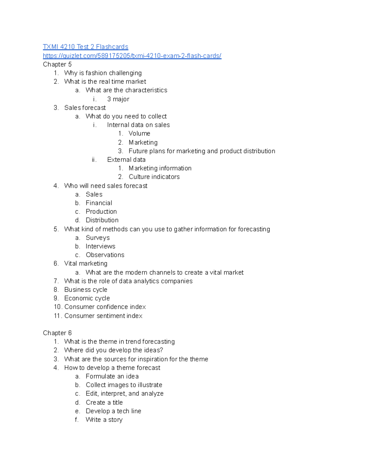 TXMI 4210 EXAM 2 - Creative Strategy with Dr. Ellenberg - TXMI 4210 ...