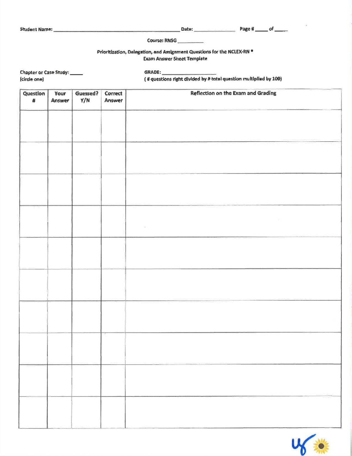 Authorized PDA Template - 22FA.RNSG.1443.F30C - Student Name: Date ...