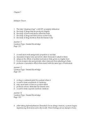 Chapter 32 - questions - Chapter 32 Multiple Choice The first month of ...