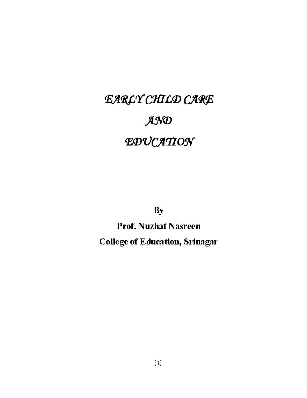 MED15108 GE ECCE All Units EARLY CHILD CARE AND EDUCATION By Prof med15108-ge-ecce-all-units-early-child-care-and-education-by-prof