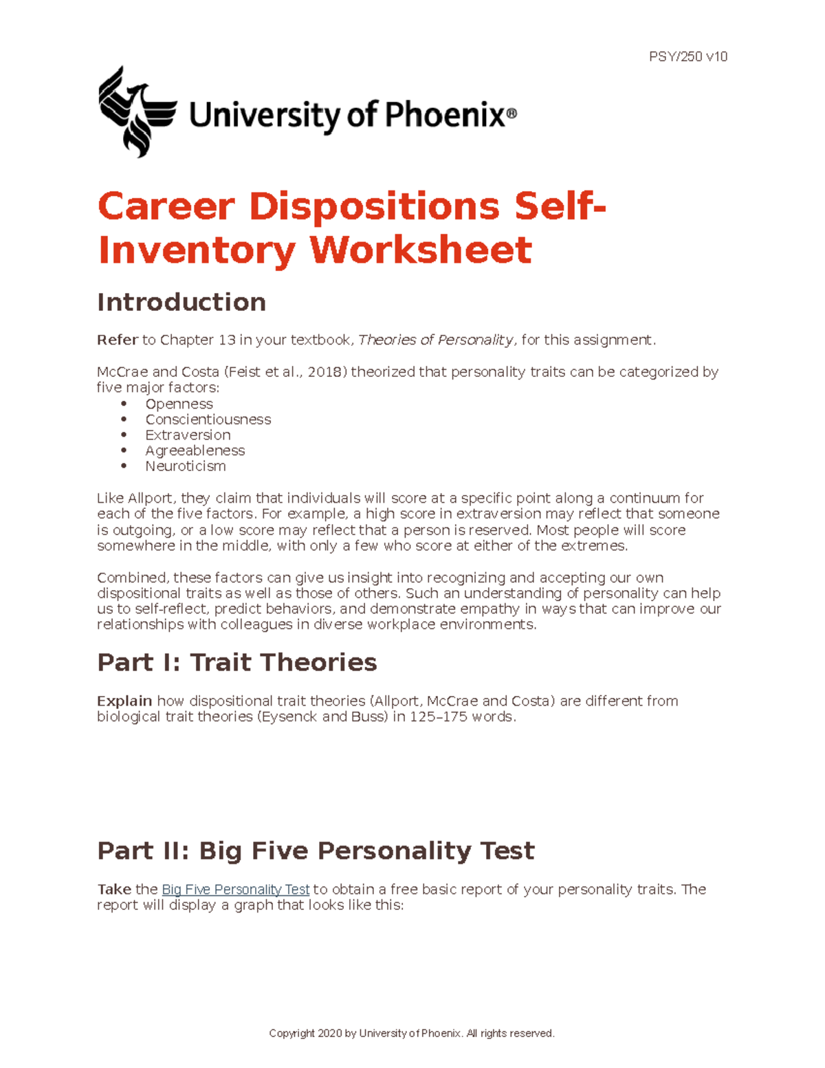 Psy250 v10 wk3 career dispositions self-inventory worksheet (1) - PSY ...