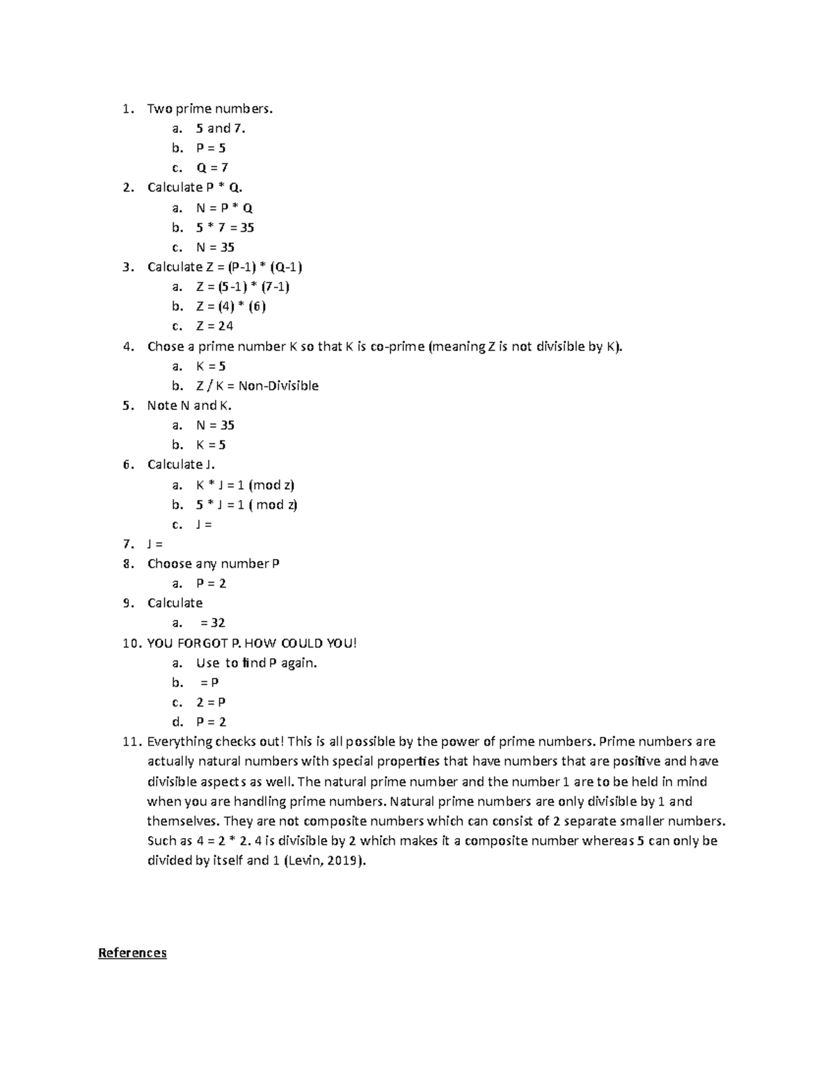 Discrete Mathematics Unit 8 Discussion Question - Two prime numbers. a ...