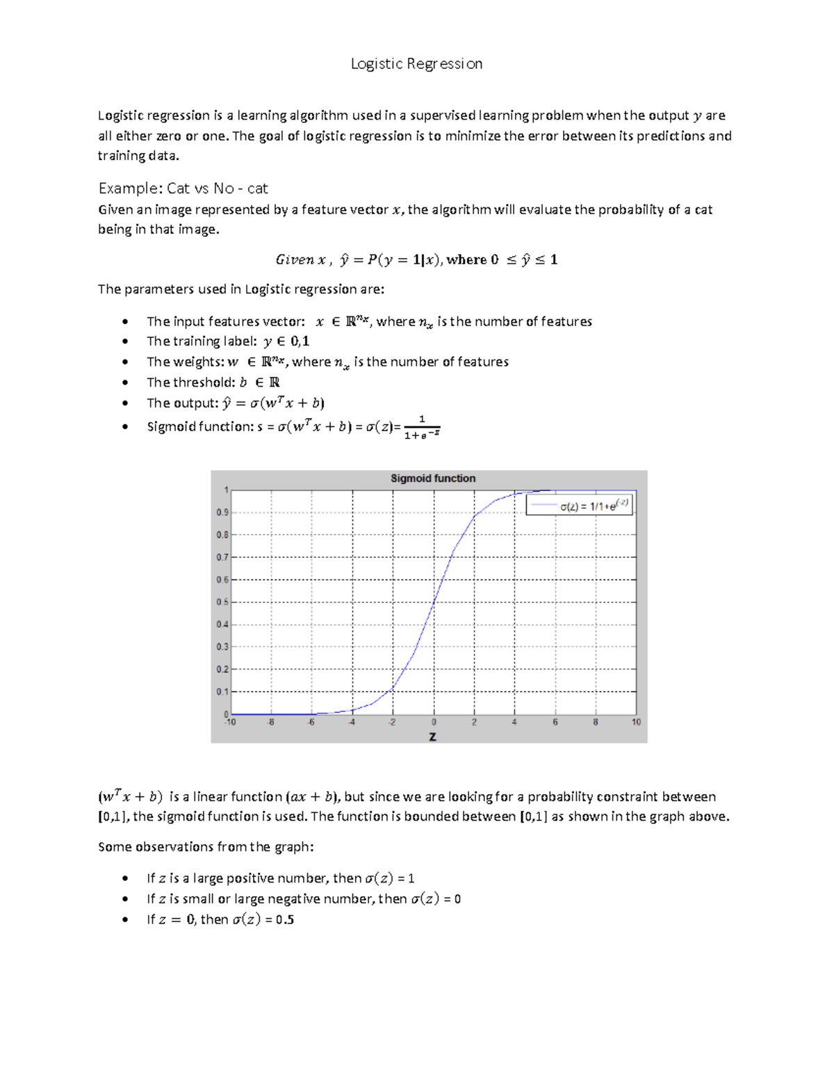 3. Logistic Regression - Logistic Regression Logistic regression is a ...