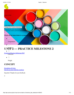 Visual milestone 3 - 1 CONCEPT Sources of Inspiration 21/21 that's 100% ...