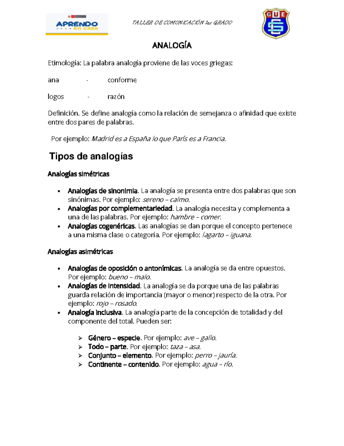1b92c48e88f0bdad7b7a164dbb118199 - ANALOGÍA Etimología: La palabra ...
