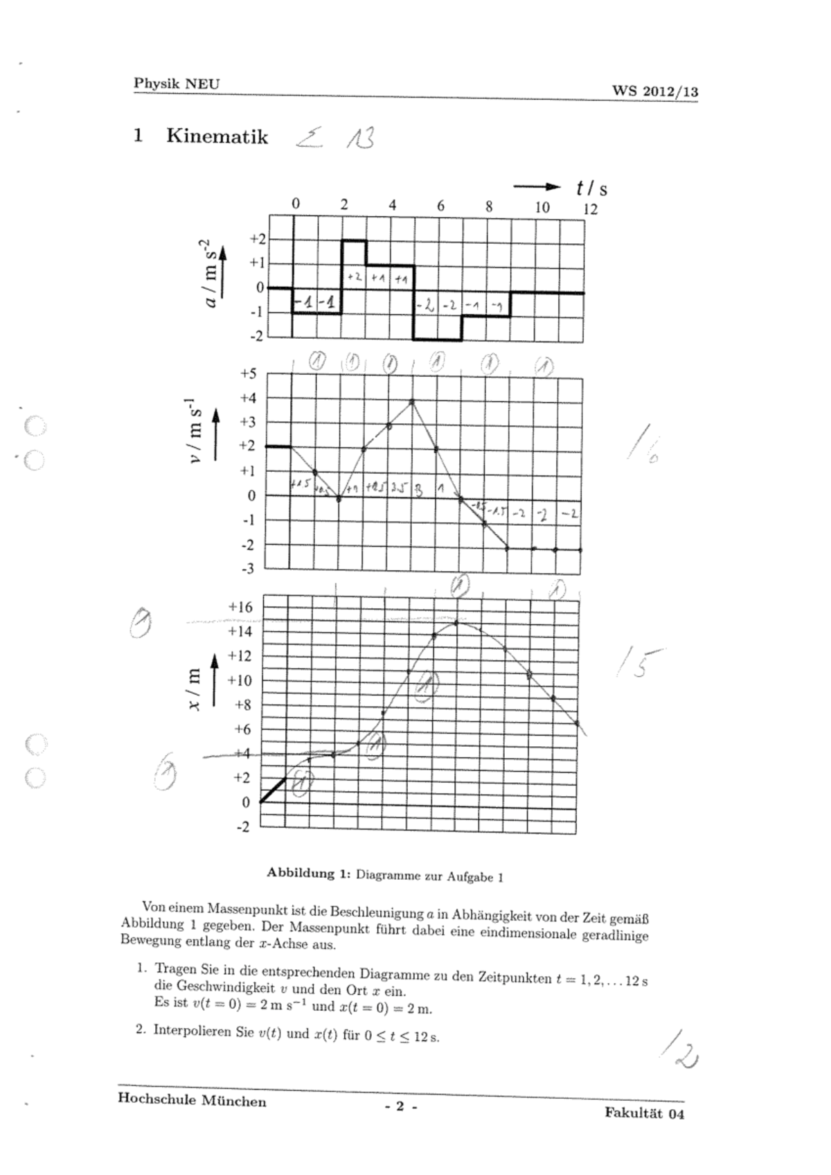 Physik Prüfung 2012-13 Lösung - Studocu