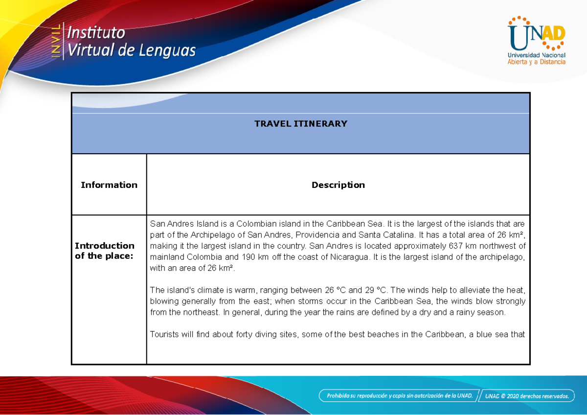 Annex 4 - Travel Itinerary chart - TRAVEL ITINERARY Information ...