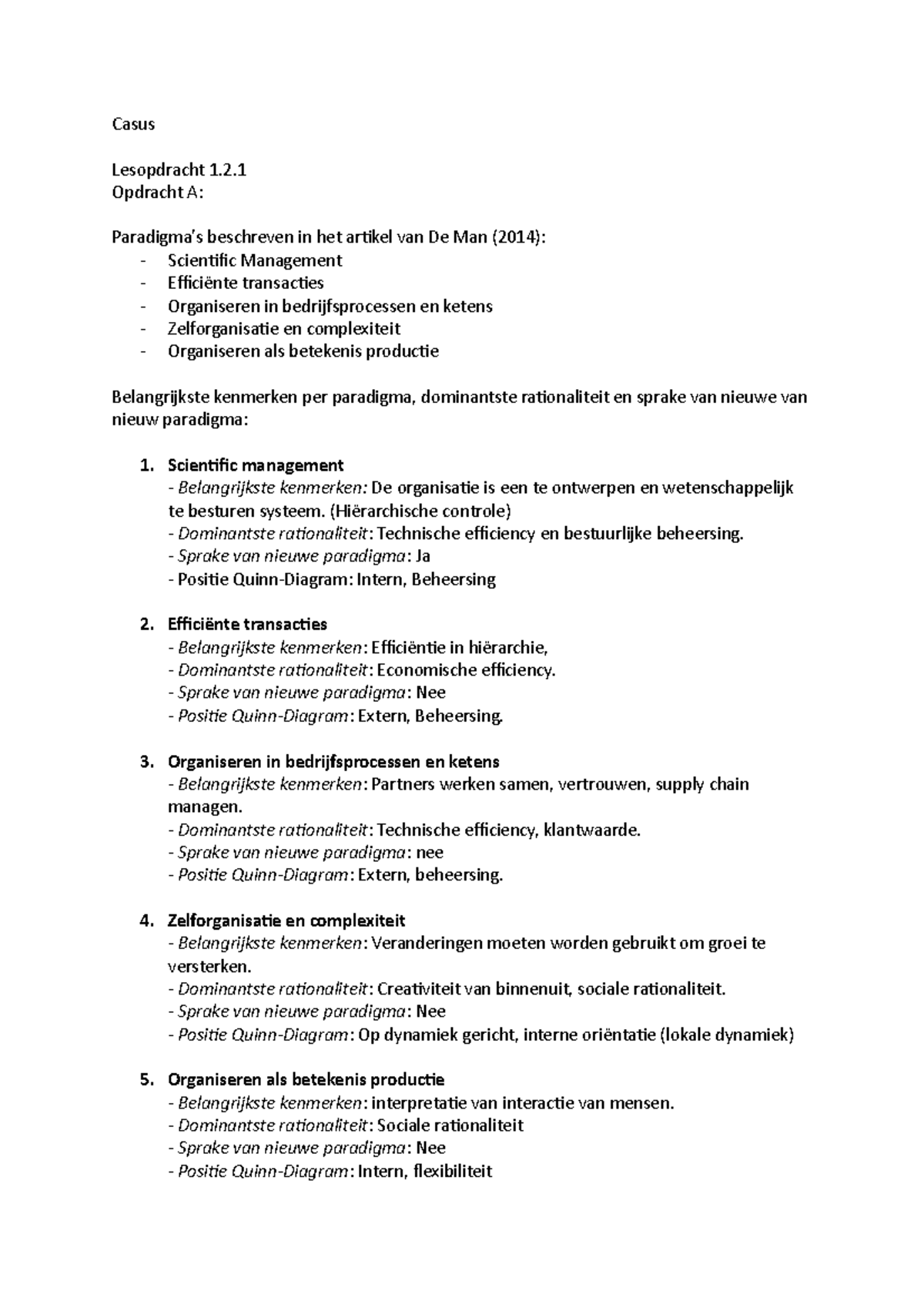Lesopdracht 1 - Automatische feedback - Casus Lesopdracht 1. Opdracht A ...