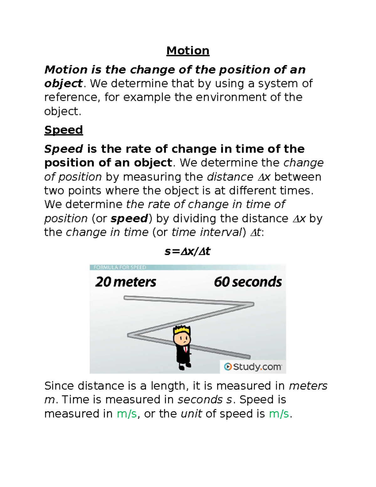 Ch 2 Motion-6ff27711-c19b-413e-8394-b73be7ab4bfc - Motion Motion is the ...